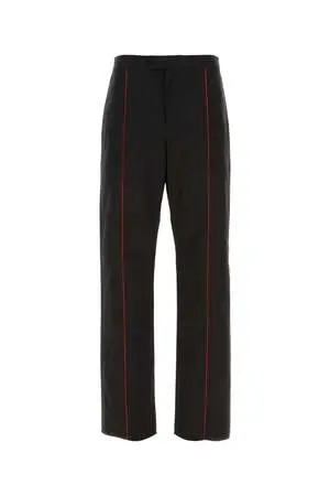 Ferragamo Black Wash Bottoms For Men