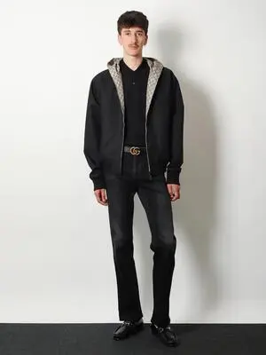 Gucci Reversible Cotton And Gg Nylon Jacket