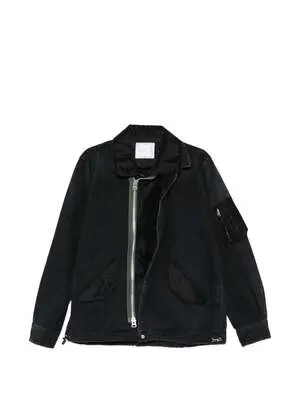 Sacai Denim And Nylon Jacket - Multicolor