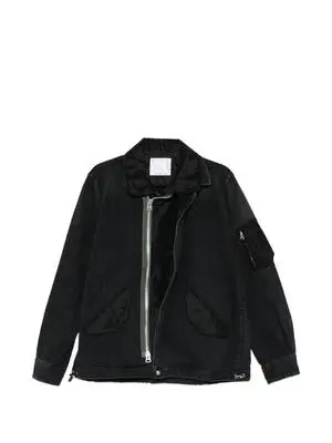 Sacai Denim And Nylon Jacket - Multicolor