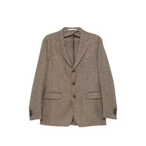 Tagliatore Houndstooth Blazer - Cream