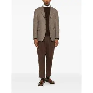 Tagliatore Houndstooth Blazer - Cream