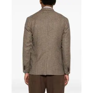 Tagliatore Houndstooth Blazer - Cream