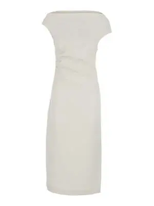 P.a.r.o.s.h Long Dress With Square Neckline And Draped Details - Multicolor