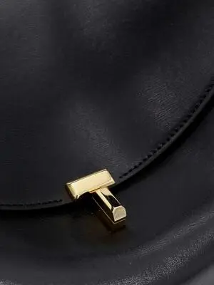 TOTEME T-lock Leather Crossbody Bag - Black