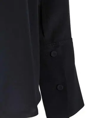 Max Mara Oversized Silk Crepe De Chine Shirt - Blue