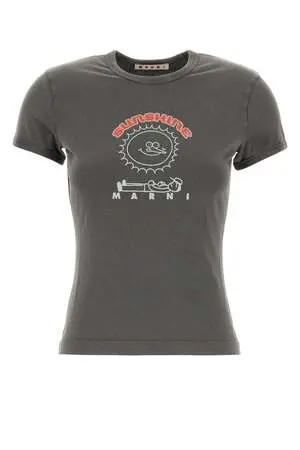 Marni Dark Grey Cotton T-shirt - Gray