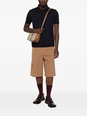 Gucci Gg Cotton And Silk Polo Shirt