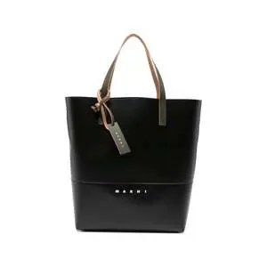 Marni Calf Leather Tote - Black