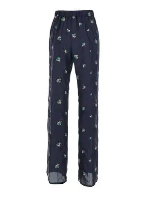 FORTE_FORTE Silk Embroidered Pants - Multicolor