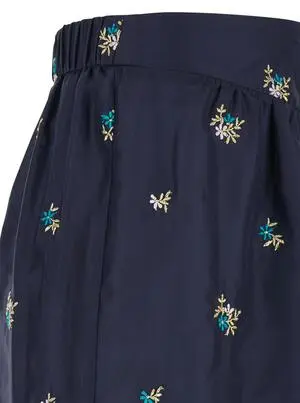 FORTE_FORTE Silk Embroidered Pants - Multicolor