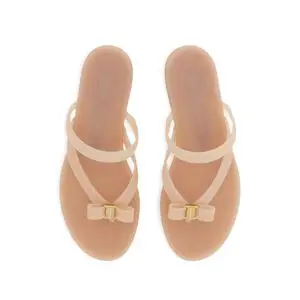 FERRAGAMO Rubber Thong Sandals - Pink