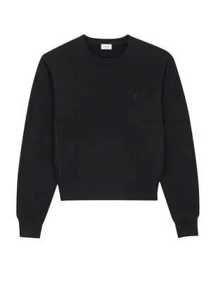 Saint Laurent Cassandre Sweatshirt - Black