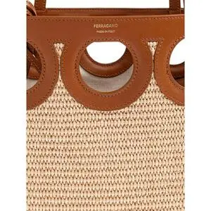 FERRAGAMO Extra-large Woven Tote - Brown