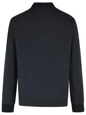 FAY Cotton Blend Microfaille Bomber Jacket