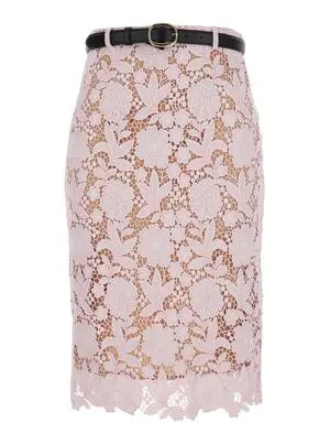 SELF-PORTRAIT Self-Portrait Pink Lace Dress Multicolor