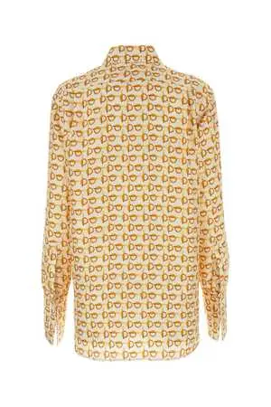 Burberry Printed Silk B Shirt - Multicolor