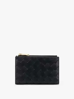 Bottega Veneta Leather Wallet With Intrecciato Pattern