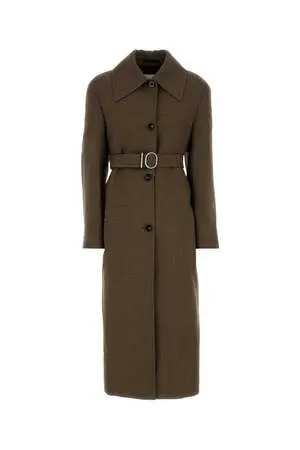 JIL SANDER Embroidered Wool Blend Coat - Multicolor