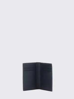 Bottega Veneta Bifold Card Holder In Bicolour Intrecciato Nappa Leather - Blue