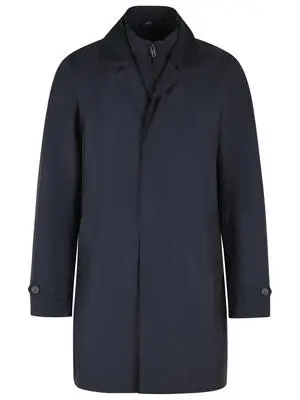 FAY Morning' Technical Poplin Coat - Blue