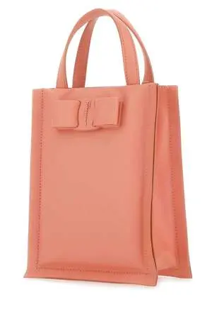 FERRAGAMO Nappa Leather Mini Viva Bow Handbag - Pink