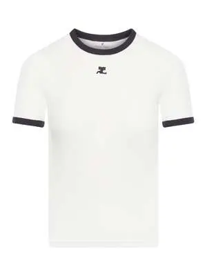 COURREGES Cotton T-shirt - White