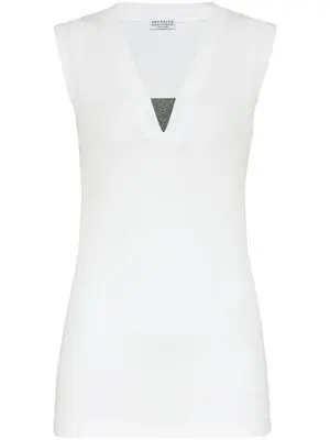 BRUNELLO CUCINELLI BRUNELLO CUCINELLI Stretch Cotton Jersey Tank Top