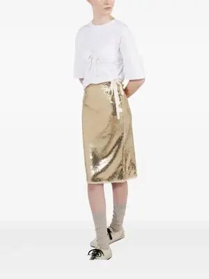Prada Sequined Pencil Skirt - Silver