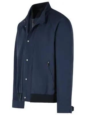 FAY Cotton And Nylon Faille Bomber Jacket