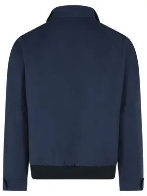 FAY Cotton And Nylon Faille Bomber Jacket - Blue