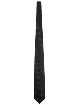 TOM FORD Printed Silk Tie - Black