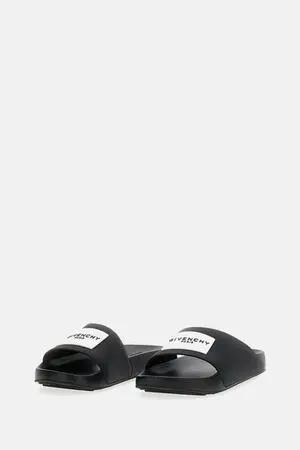 Givenchy Label Slide Flat Sandal - Multicolor