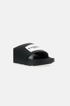 Givenchy Label Slide Flat Sandal - Multicolor