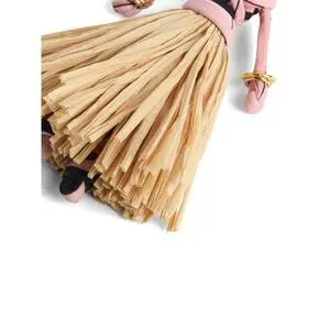 Emilio Pucci Printed Lycra And Raffia Keyring - Cream