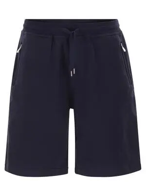 Brunello Cucinelli Techno Cotton Fleece Bermuda Shorts - Blue