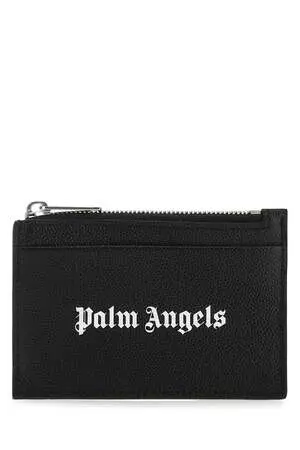 Palm Angels Leather Card Holder - Black
