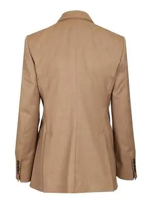 Max Mara Double-breasted Wool Twill Blazer Cupola