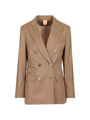 Max Mara Double-breasted Wool Twill Blazer Cupola