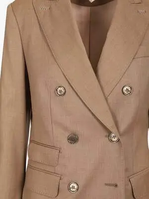 Max Mara Double-breasted Wool Twill Blazer Cupola