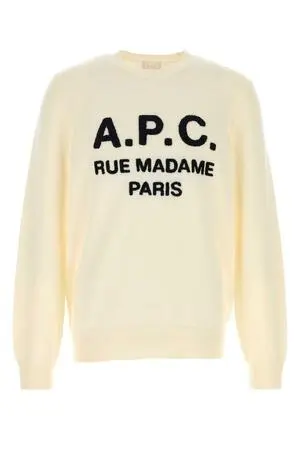 A.p.c. Cream Wool Maurice Sweater - Yellow