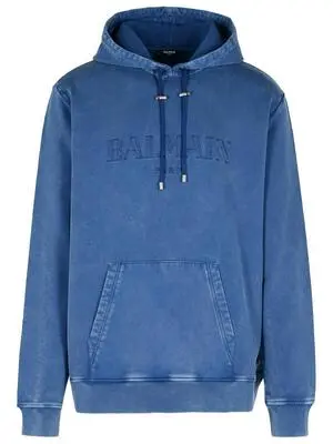 Balmain Cotton Sweatshirt - Blue