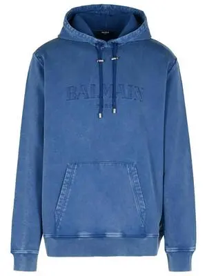 Balmain Cotton Sweatshirt - Blue