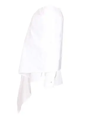 Max Mara Cotton Poplin Asymmetrical Blouse