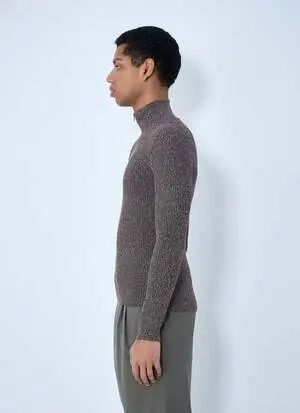 Prada High Neck Zip Sweater