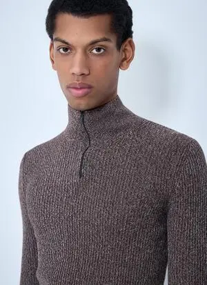 Prada High Neck Zip Sweater