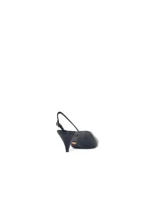Versace La Medusa' Leather Slingbacks