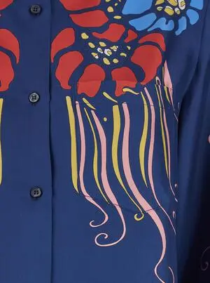 La DoubleJ Silk Printed Shirt With Classic Collar