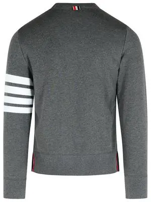 Thom Browne 4 Bar' Dark Grey Cotton Sweatshirt