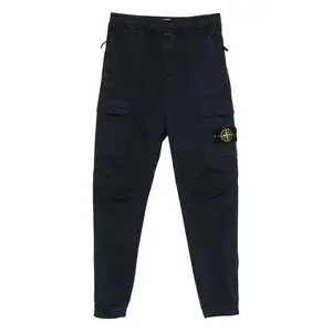 Stone Island Straight-leg Cargo Trousers - Blue